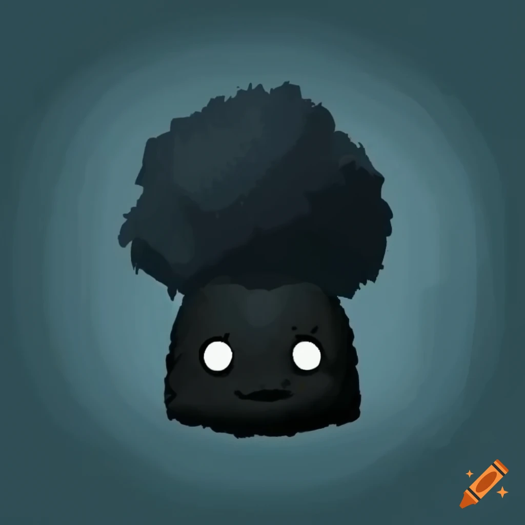 Simplistic cute dark character on Craiyon