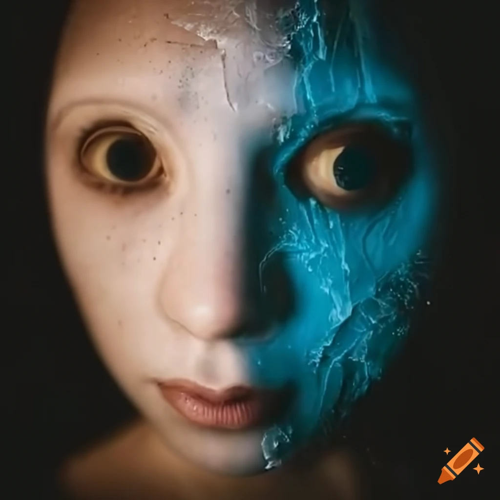 People with alien faces near a broken window looking into space on Craiyon