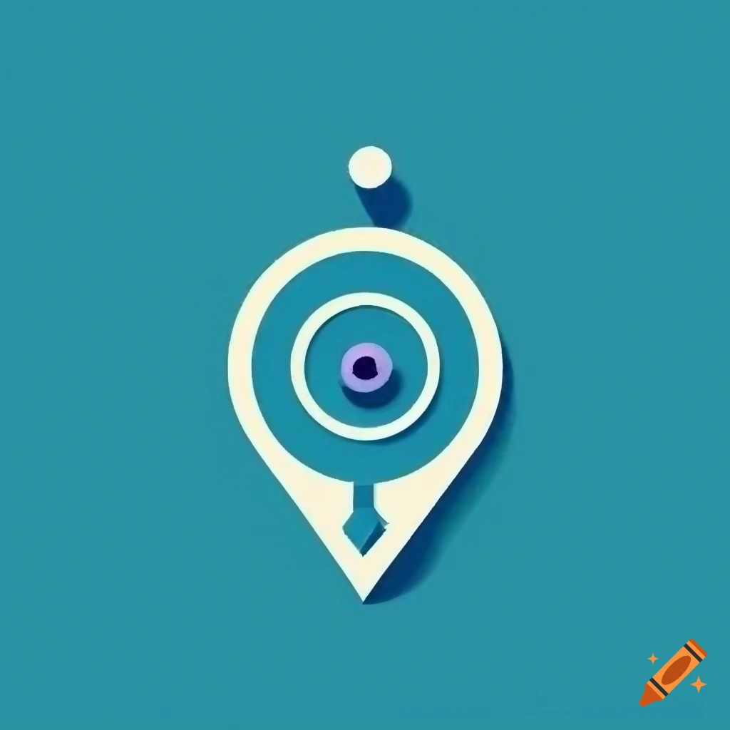 Minimalist logo prompt for Maplytics with a stylized pinpoint marker on ...