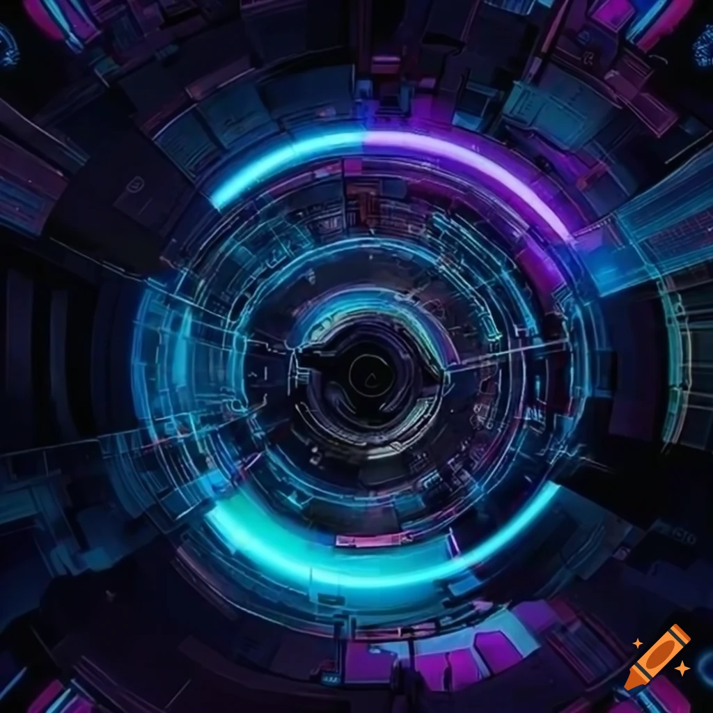 Captivating sci-fi design with overlaid infographics and scientific ...