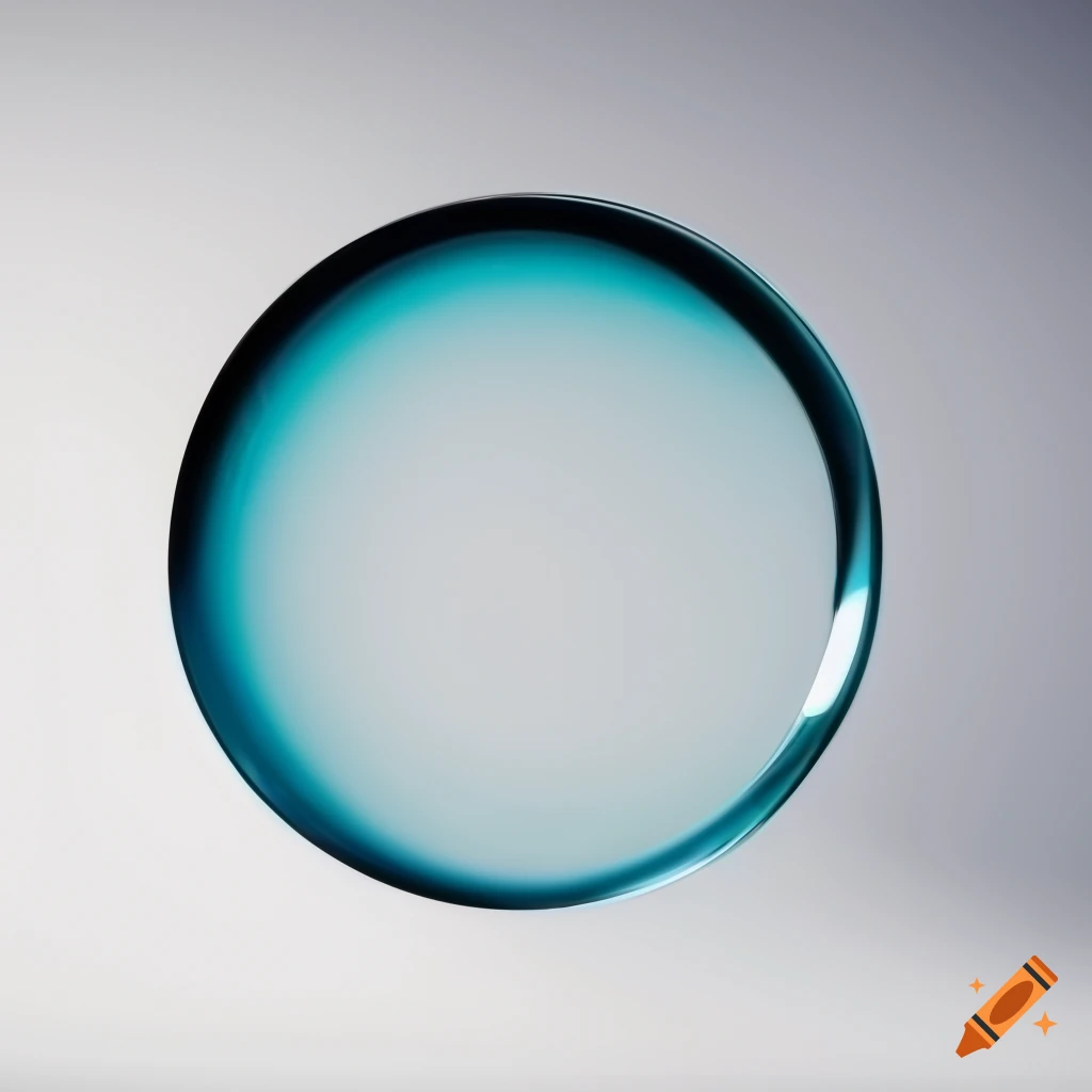 High-resolution image of a plastic optical lens on a white background ...