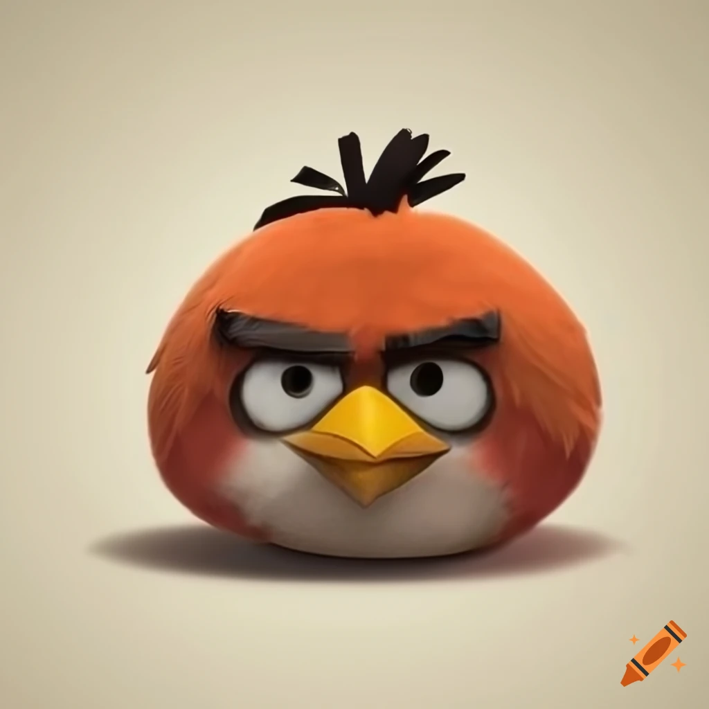 Front view of birds in an angry birds style on Craiyon