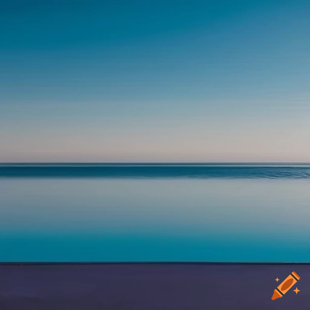 Side view of an infinity pool with blue sky on Craiyon
