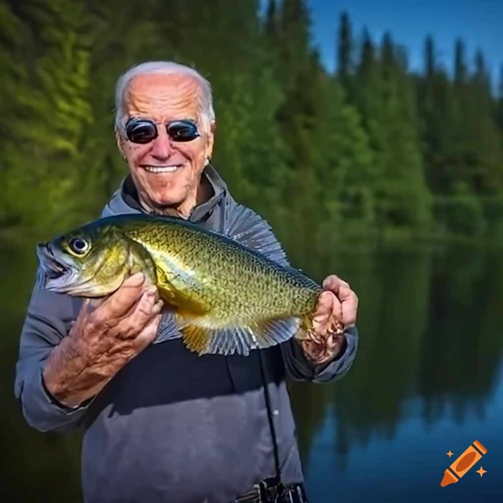 Joe biden fishing on Craiyon