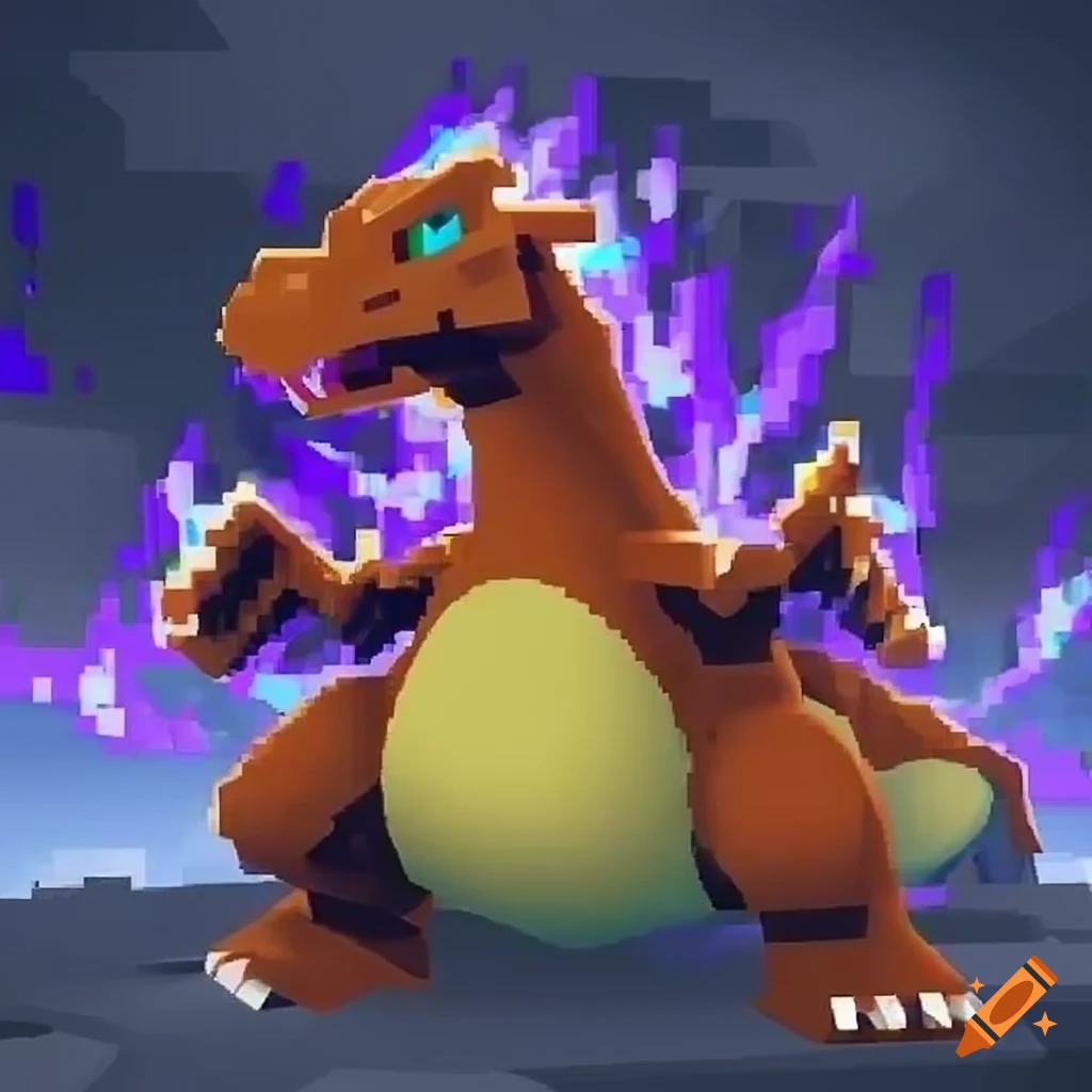 Minecraft elemental charizard on Craiyon