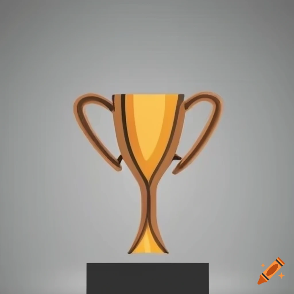 Simple trophy on white background on Craiyon
