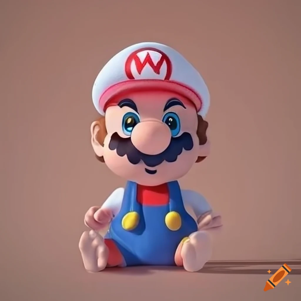 Newborn baby mario on Craiyon
