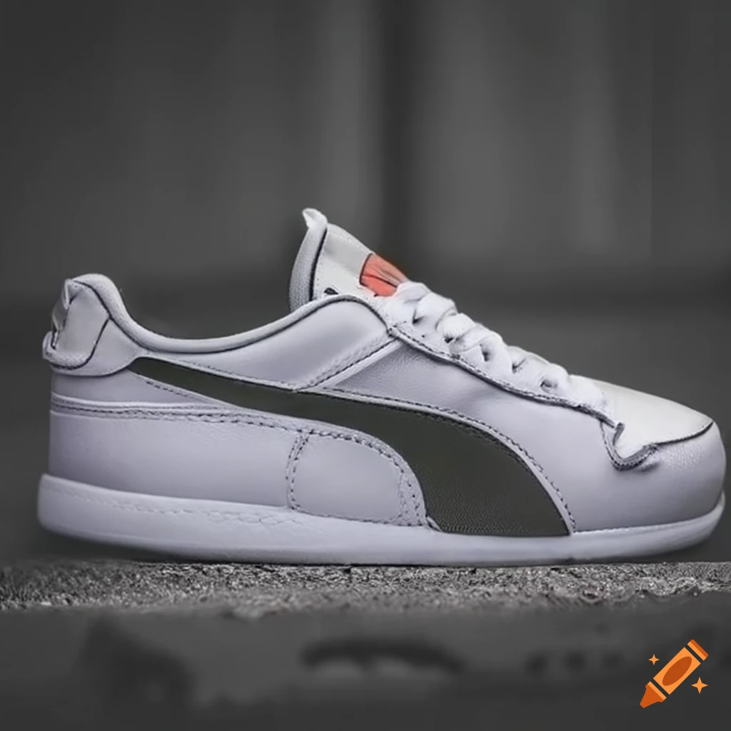 Minimalist design of puma shoes on Craiyon