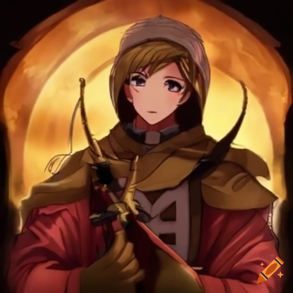 Saint martin of tours in anime style as a soldier of love on Craiyon