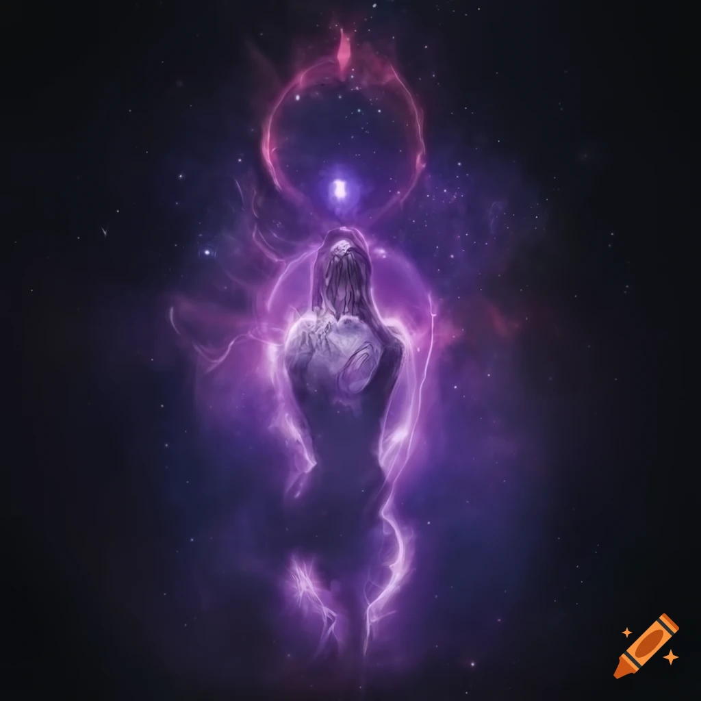 God made of stars surrounded by darkness and void powers on Craiyon