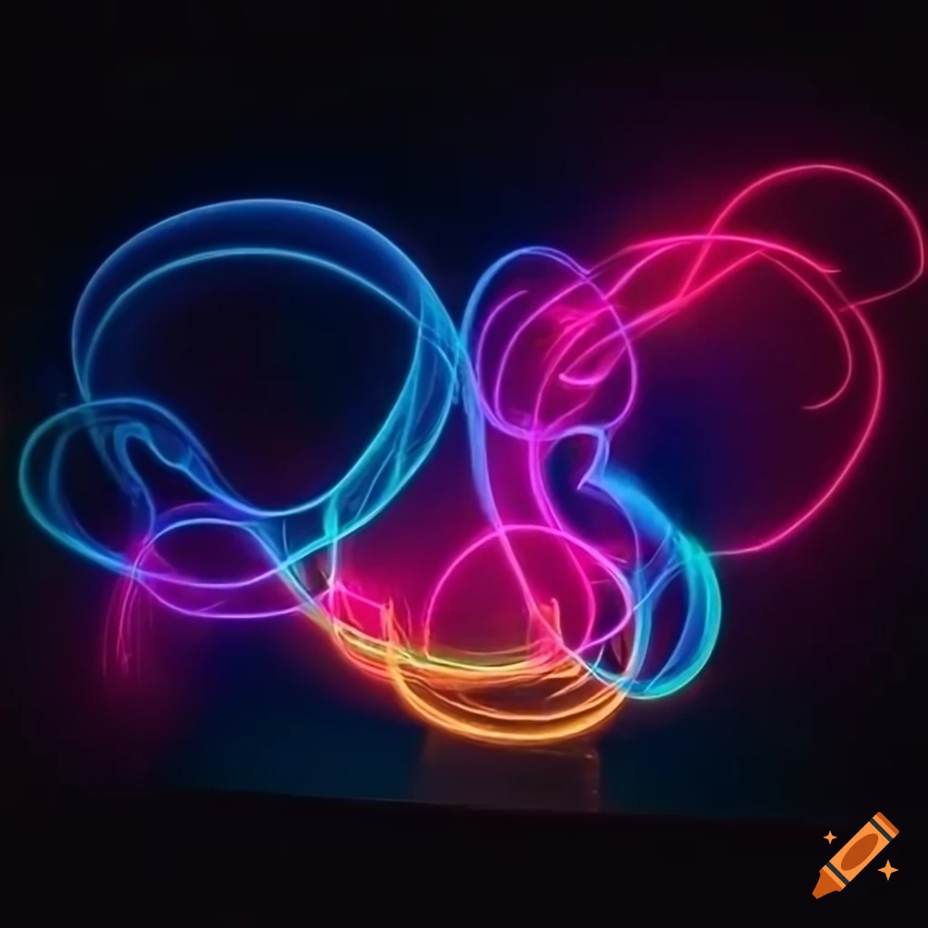 Neon abstract art on Craiyon
