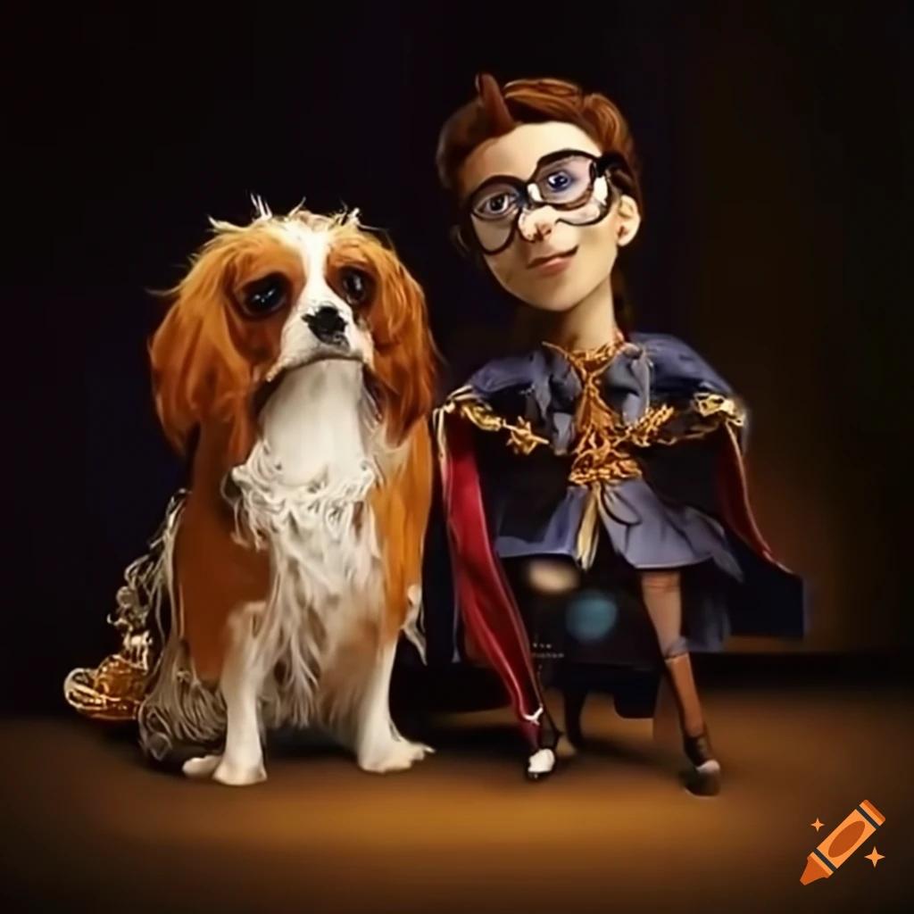 King charles and camila riding a dinky on Craiyon