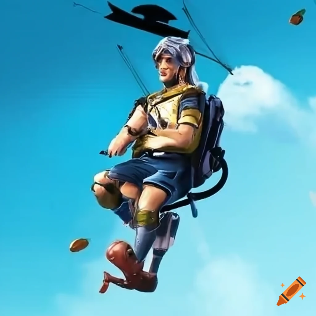 Justin floridian flying with a jet pack on Craiyon