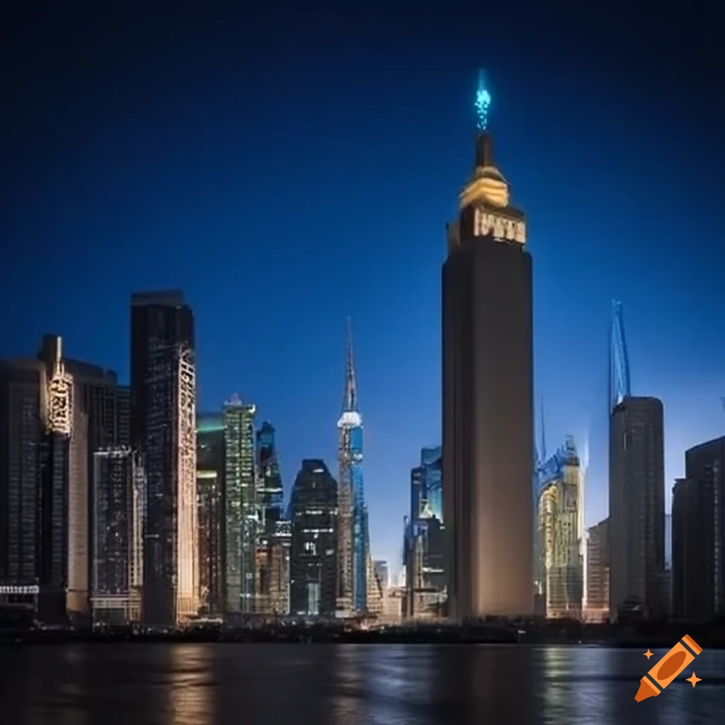 Smart cityscape with modern buildings and technology on Craiyon