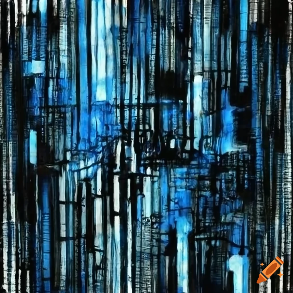 Abstract blue matrix background on Craiyon