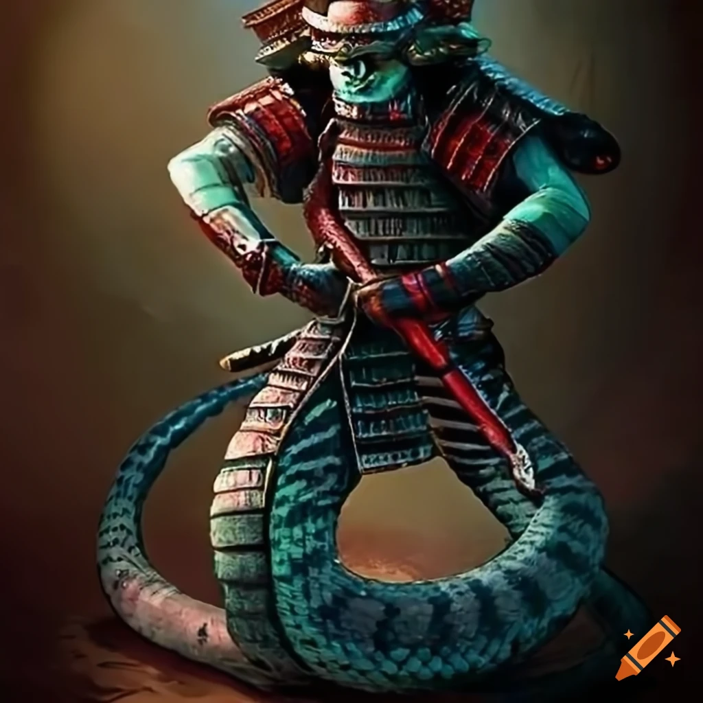Samurai snake on Craiyon