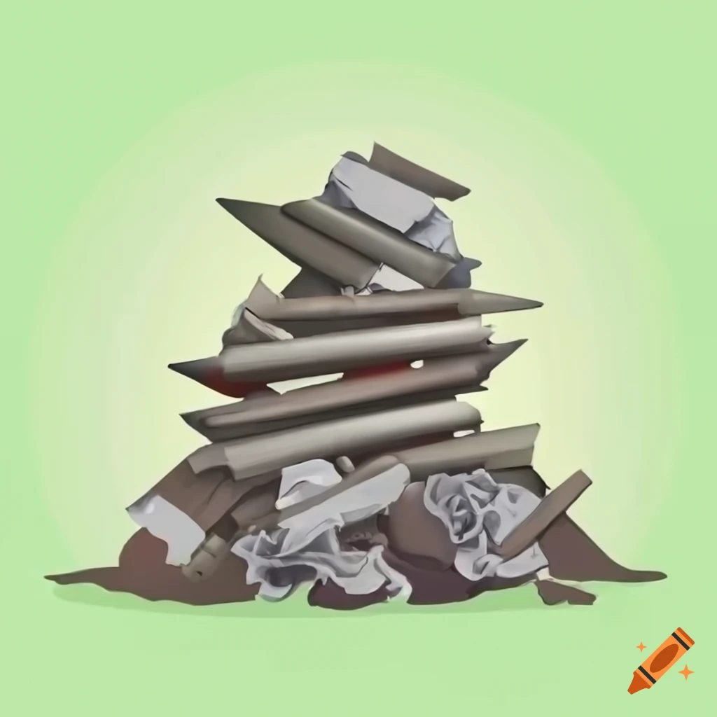 Cartoon metal scraps pile on Craiyon