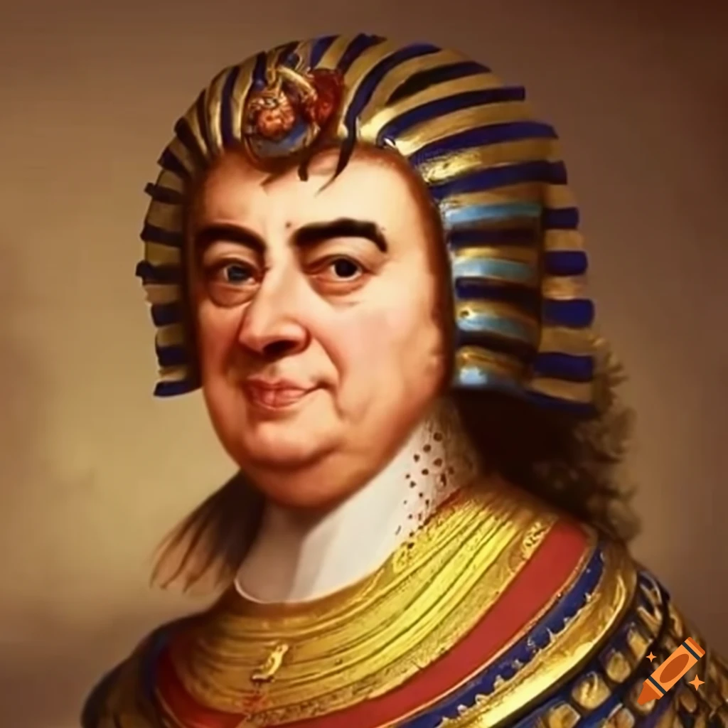 Portrait of handel depicted as a pharaoh on Craiyon