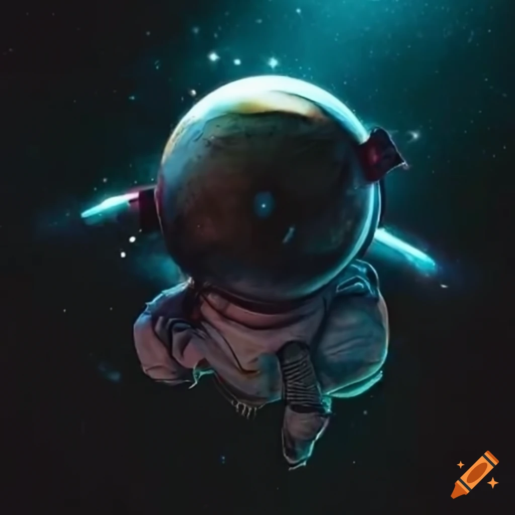 Group of rappers in space suits on Craiyon