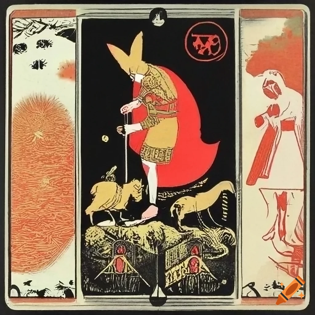 Artistic interpretation of "The Fool" Tarot Card with combined styles ...