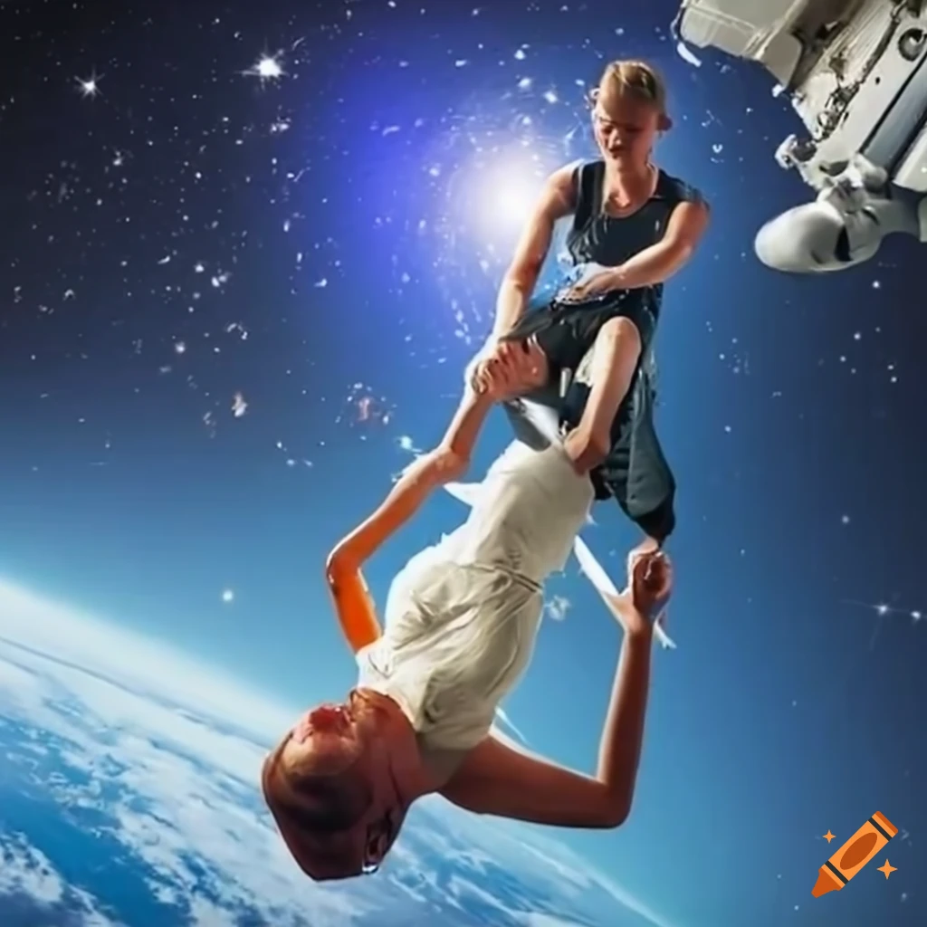 Physical therapy in a zero-gravity environment on Craiyon