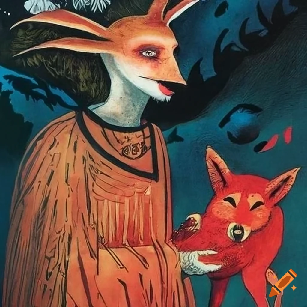 The Fool Tarot Card with combined styles of Remedios Varo, Peter ...
