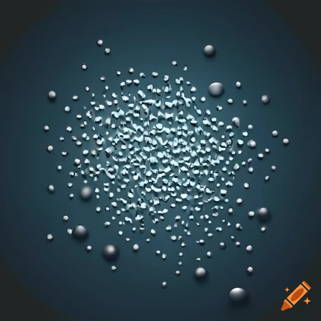 Metallic particles in vector format on Craiyon