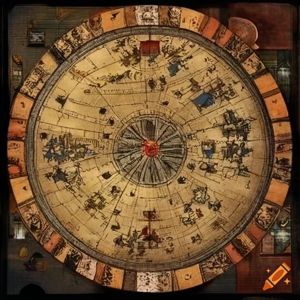 Medieval style star map by peter bruegel on Craiyon