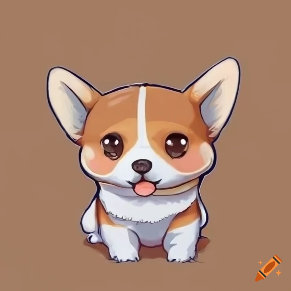 Cute corgi anime template for profile picture on Craiyon