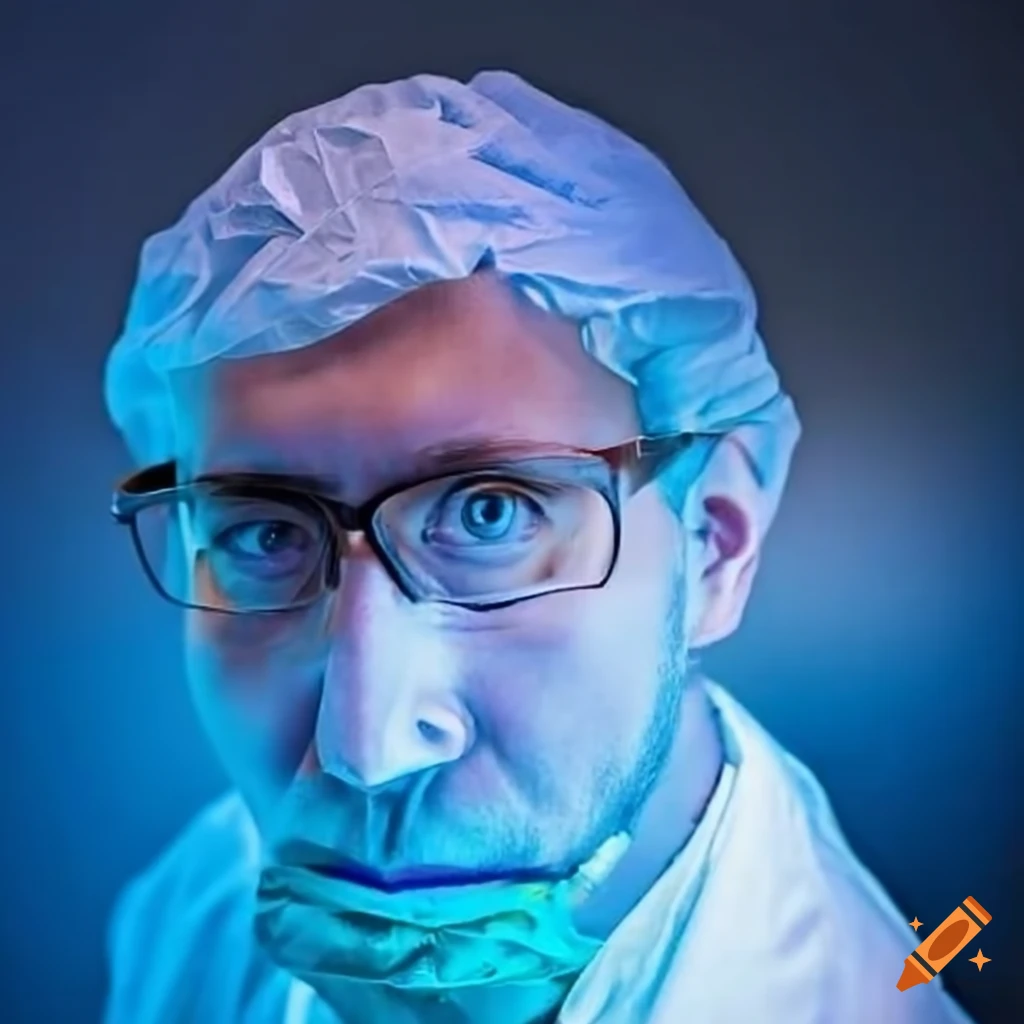 Portrait of a 43-year-old laboratory technician on Craiyon