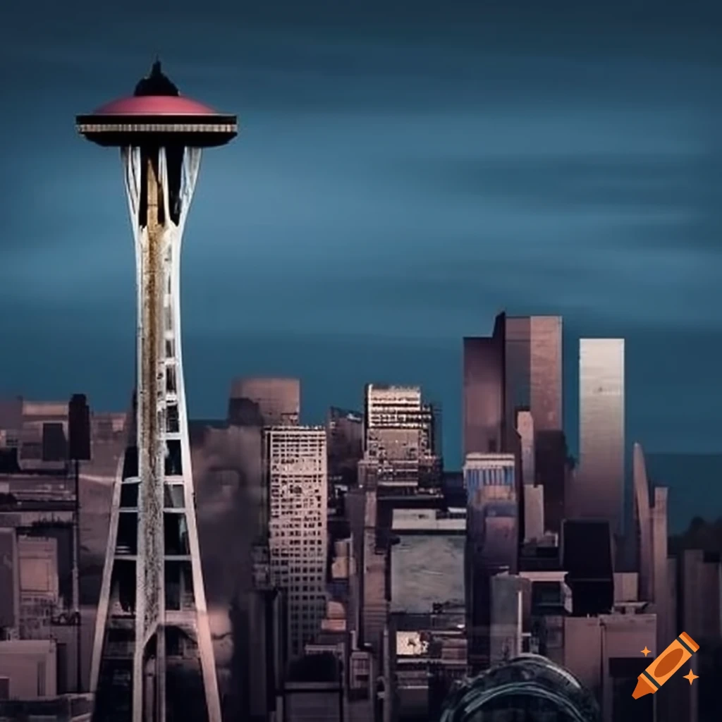 Apocalyptic seattle skyline on Craiyon