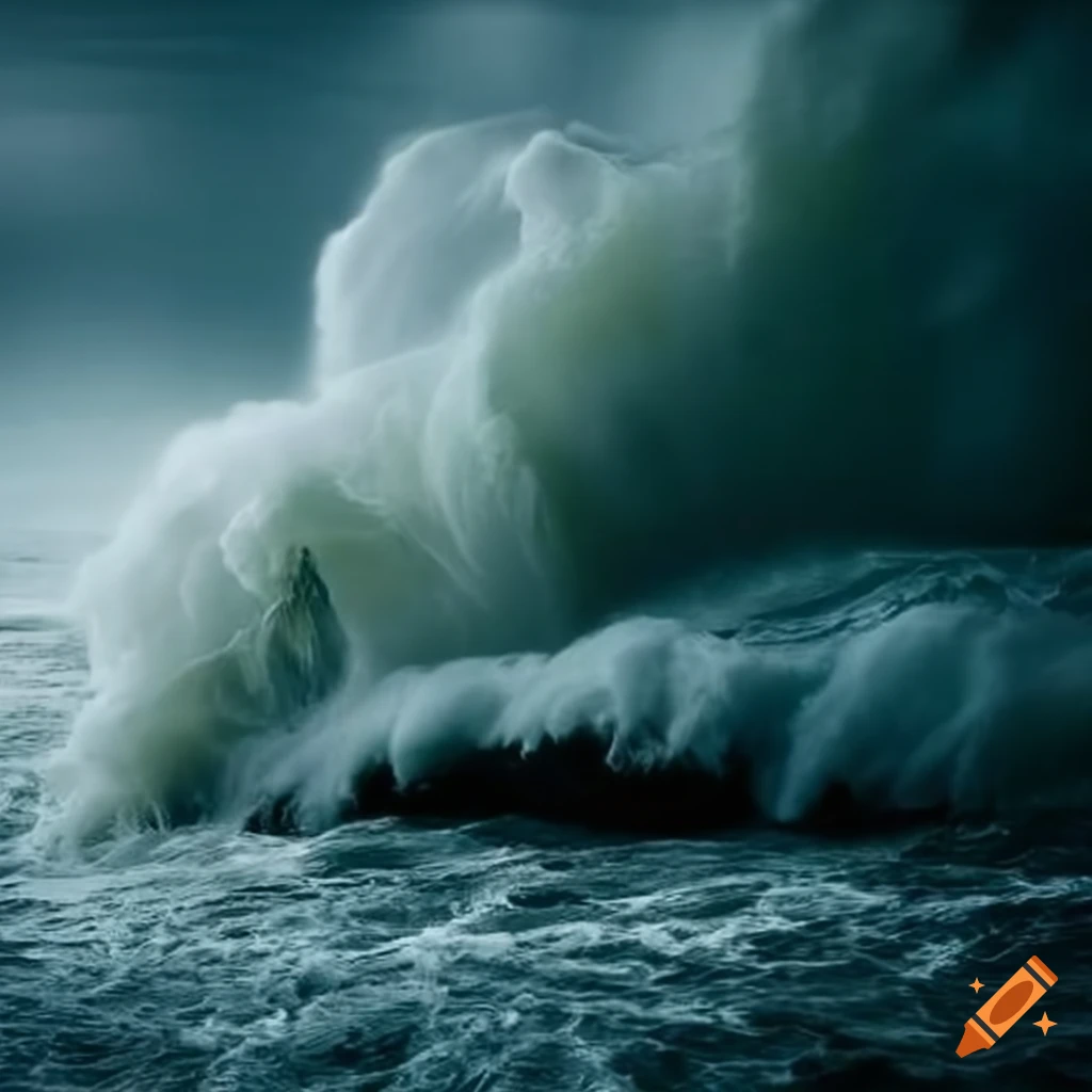 Sea storm on Craiyon