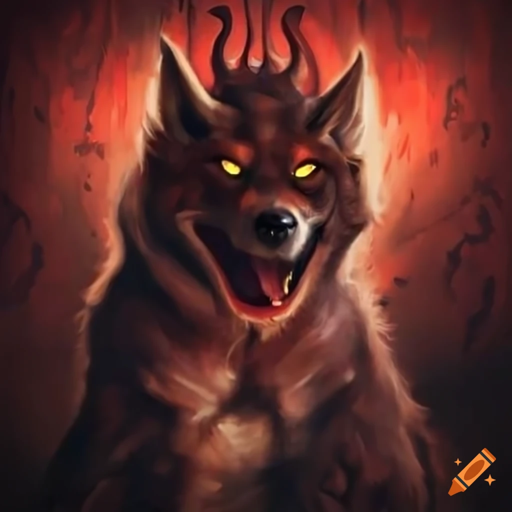 Demon dog on Craiyon