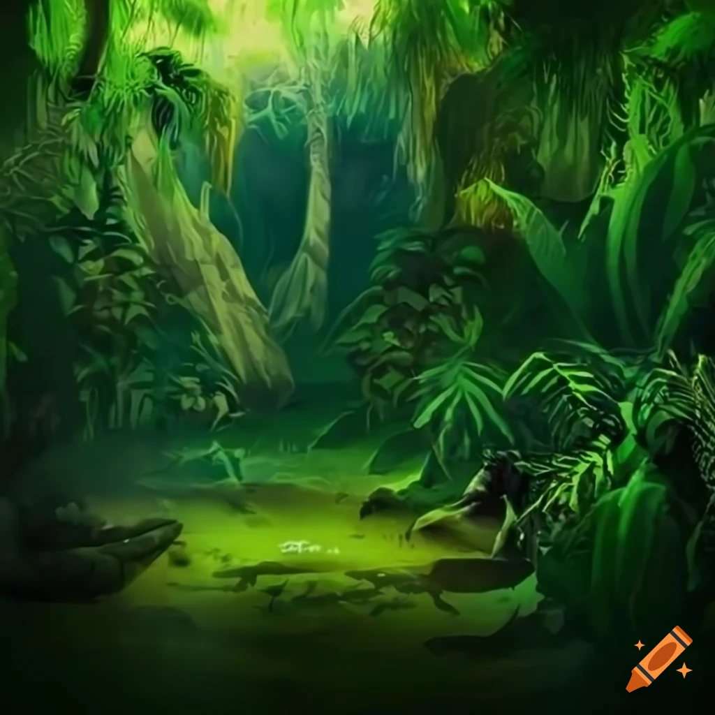 Jungle background on Craiyon