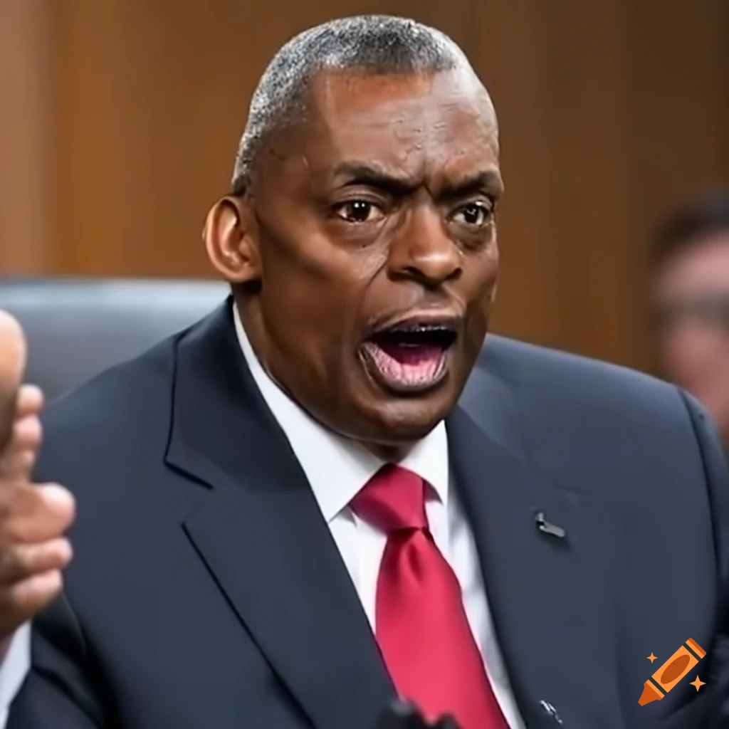 Lloyd austin shouting on Craiyon