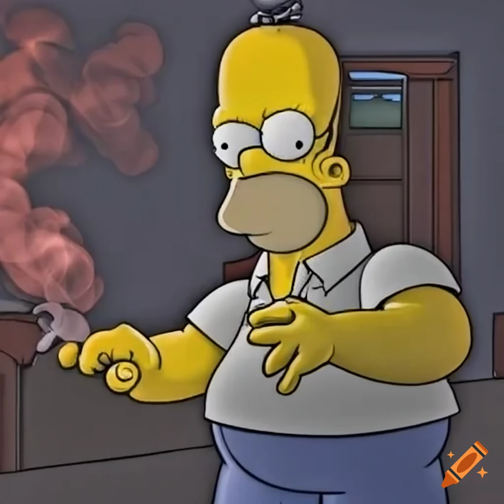 Cartoon character smoking weed on Craiyon