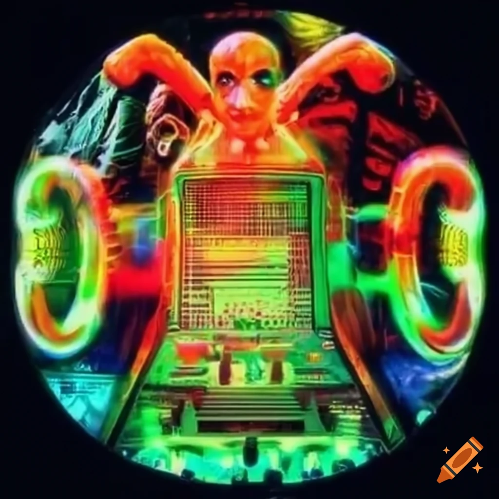 Futuristic alien dj from the commercial 2000s era on Craiyon