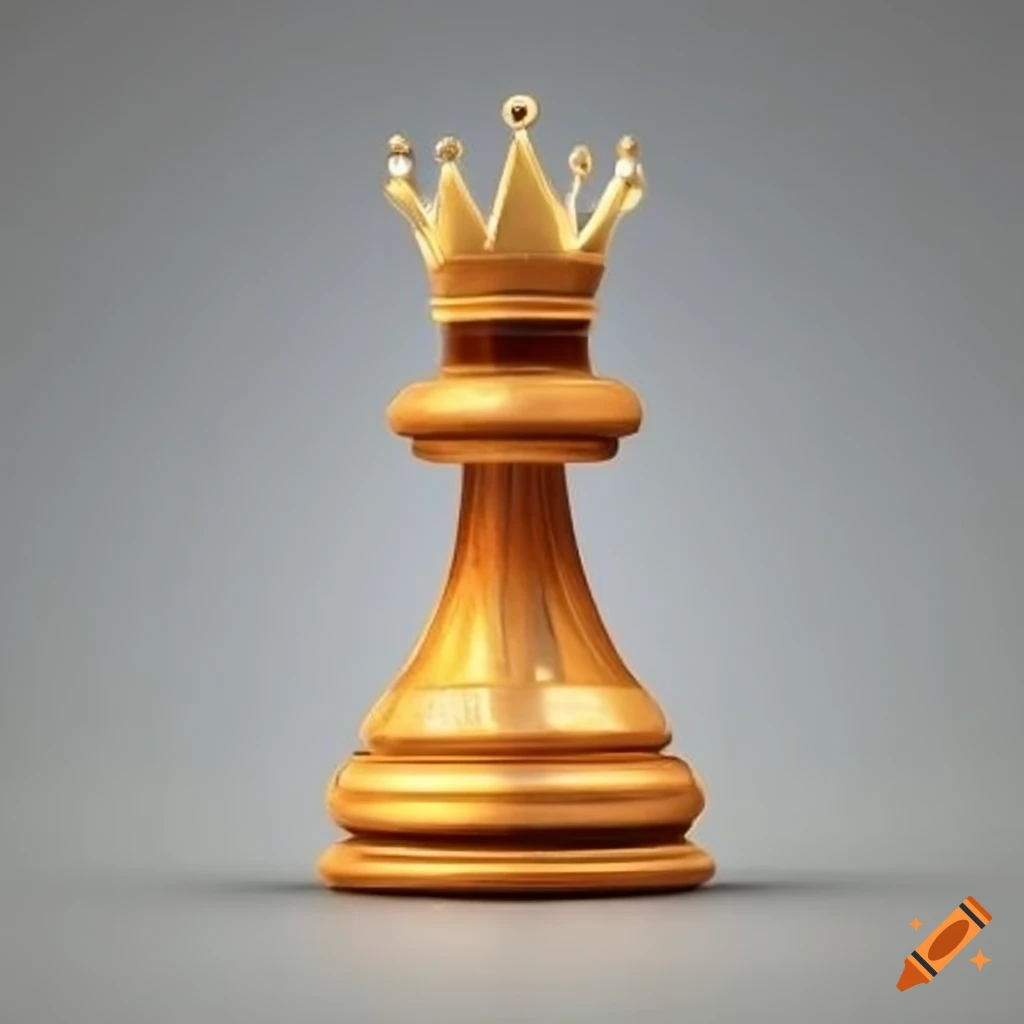 Chess rook piece with crown on Craiyon