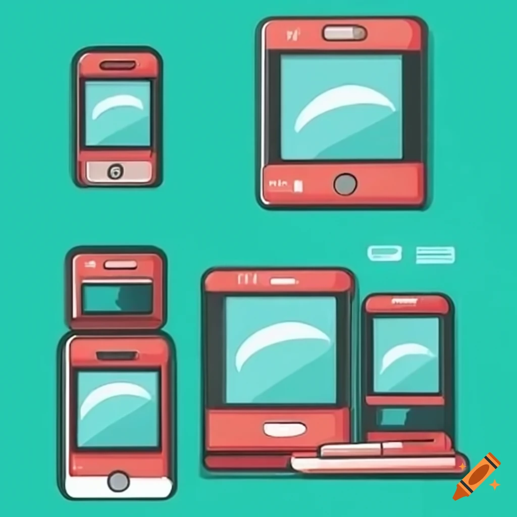 Array of electronic devices on Craiyon