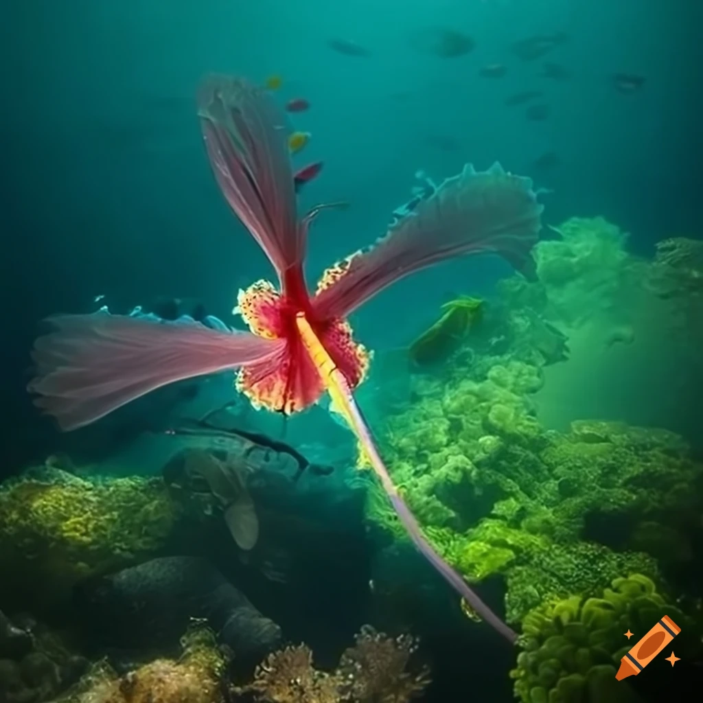 Underwater ecosystem captured with hyper-realistic photography on Craiyon