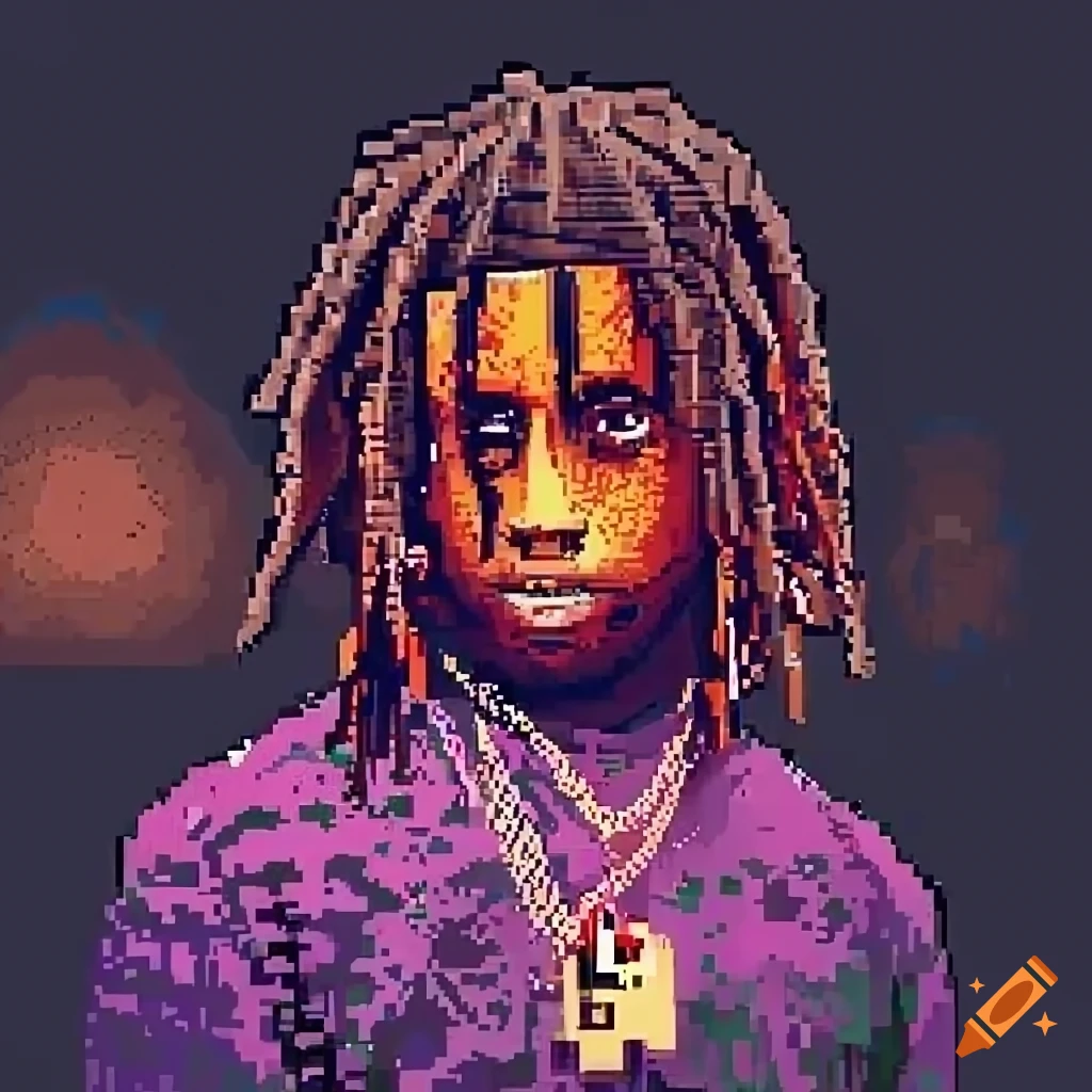 Chief keef in old-school ps1 graphics in front of a grungy castle ...