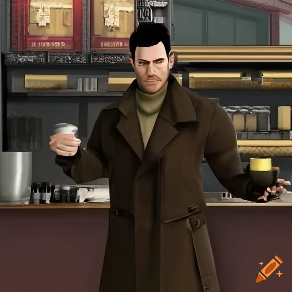 Vulpes Inculta from Fallout: New Vegas buying coffee in a modern ...