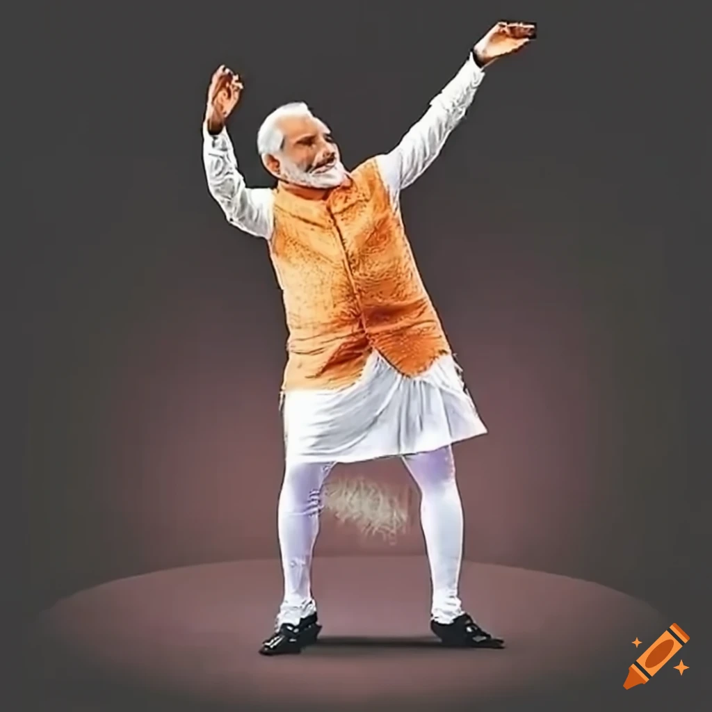 Narendra modi dancing on Craiyon