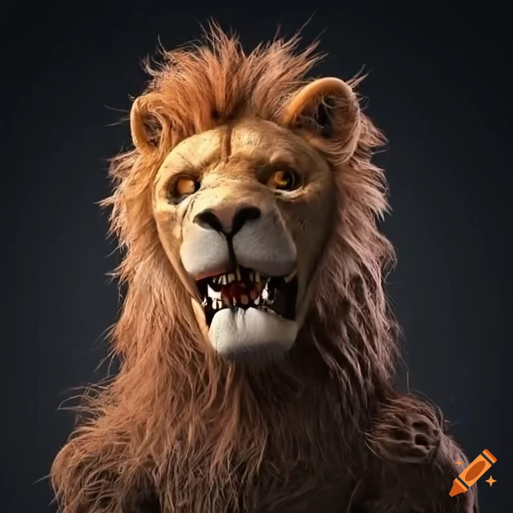 Lion animatronic from Pizzatime Theater on Craiyon