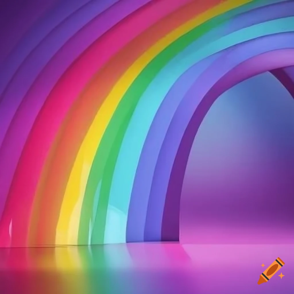 Colorful rainbow backdrop on Craiyon