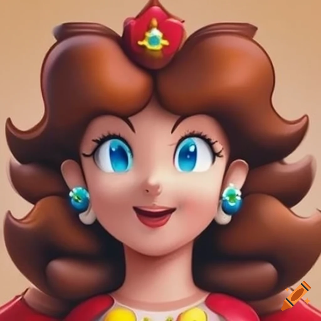 Portrait of princess daisy in high-resolution 4k detail on Craiyon