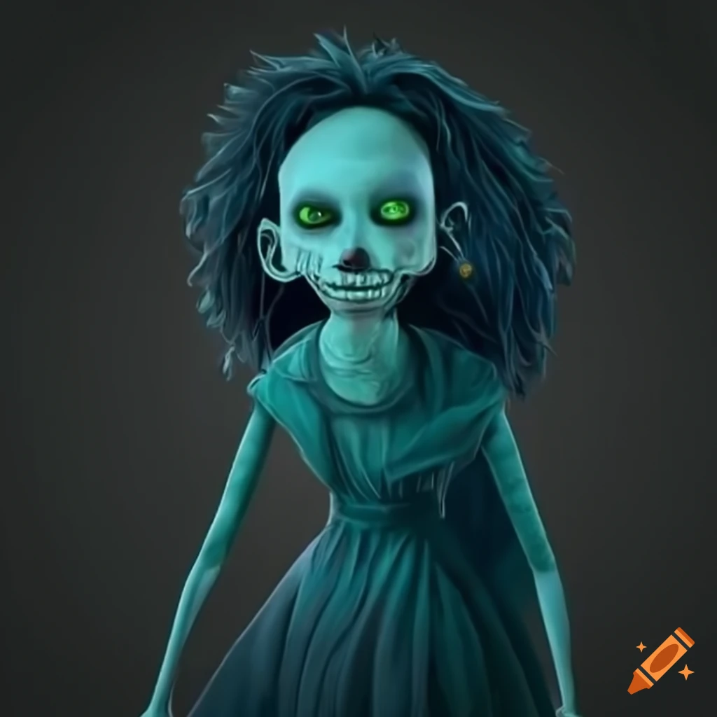 Haunted 2d animated character creation on Craiyon