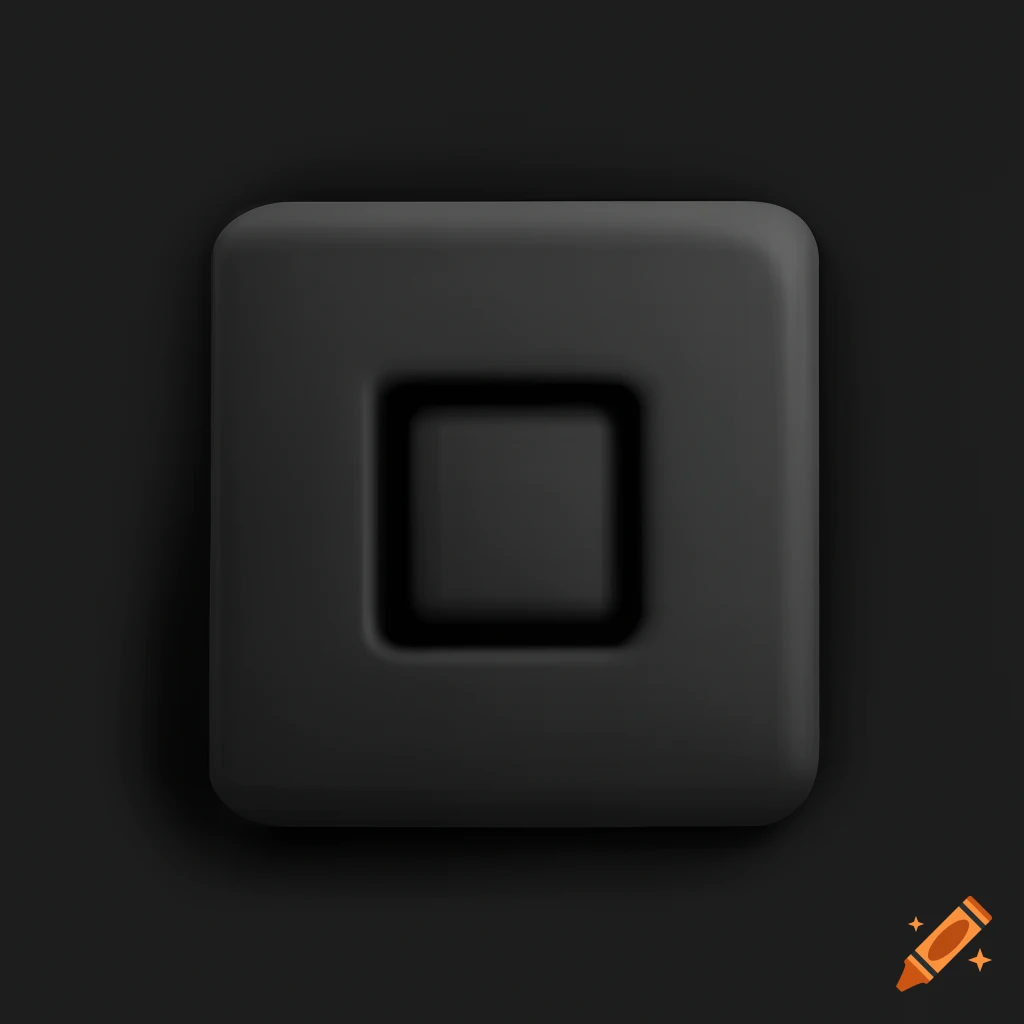 Empty black square icon on Craiyon