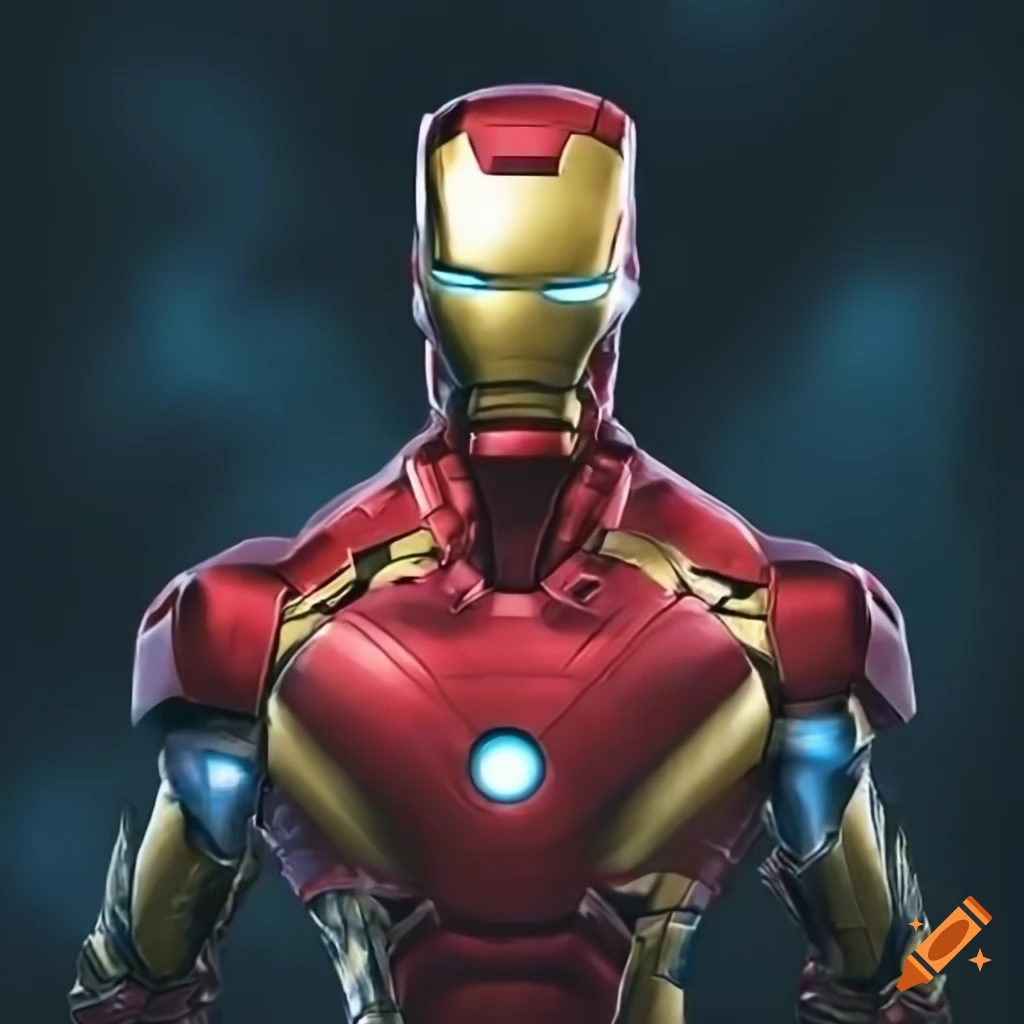 Iron man in a boxing match on Craiyon