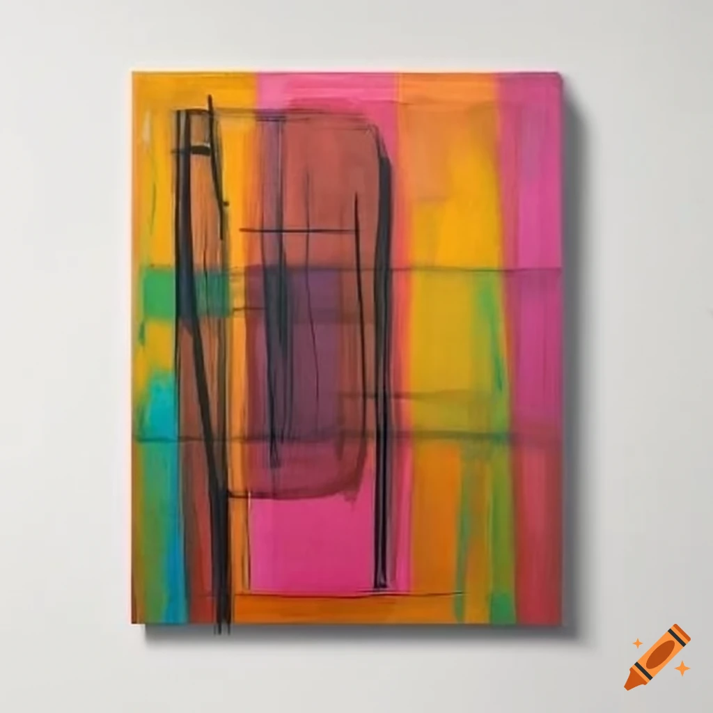 Painting with horizontal lines in the style of brice marden and agnes ...